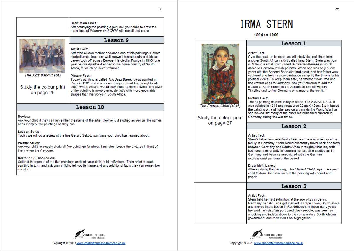 African Picture Study Lesson Plans – Between the Lines Home Education